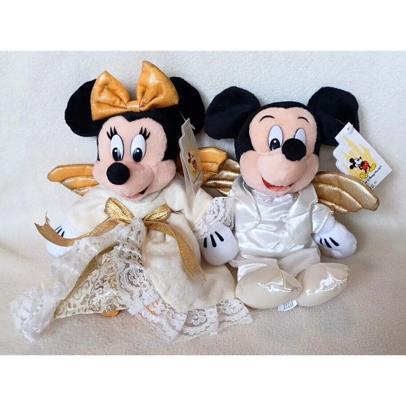 Disney | Toys | Walt Disney World Angel Mickey Angel Minnie Mouse Bean ...